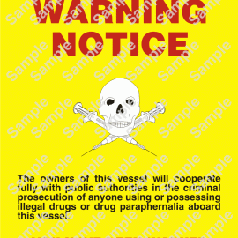 MARITIME PROGRESS – UK 1037WV Safety Poster for Drug Warning Notice ...