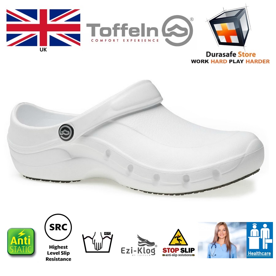 Toffeln Ezi-Klog 0815w Unisex lightweight antistatic washable clog ...