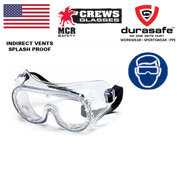 MCR CLV2235R Goggles – Anti-Fog Lens w/ Indirect Vent - Durasafe Shop