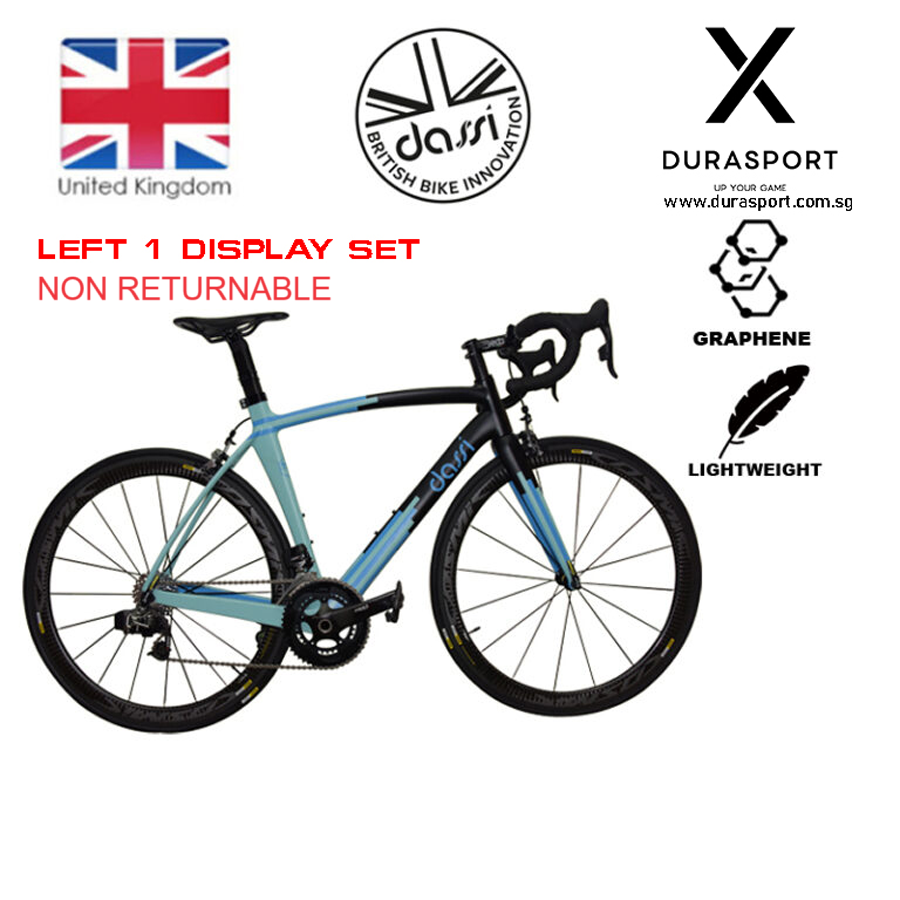 DASSI INTERCEPTOR GRAPHENE BIKE BLACK/BLUE 54CM (LAST DISPLAY SET ...