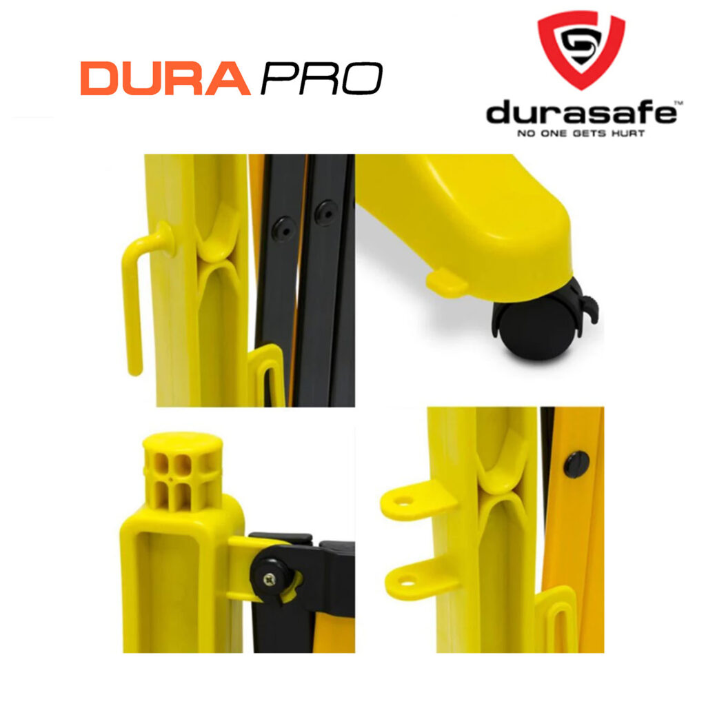 DuraPro Road Safe Retractable Barrier with Wheels - Durasafe Shop